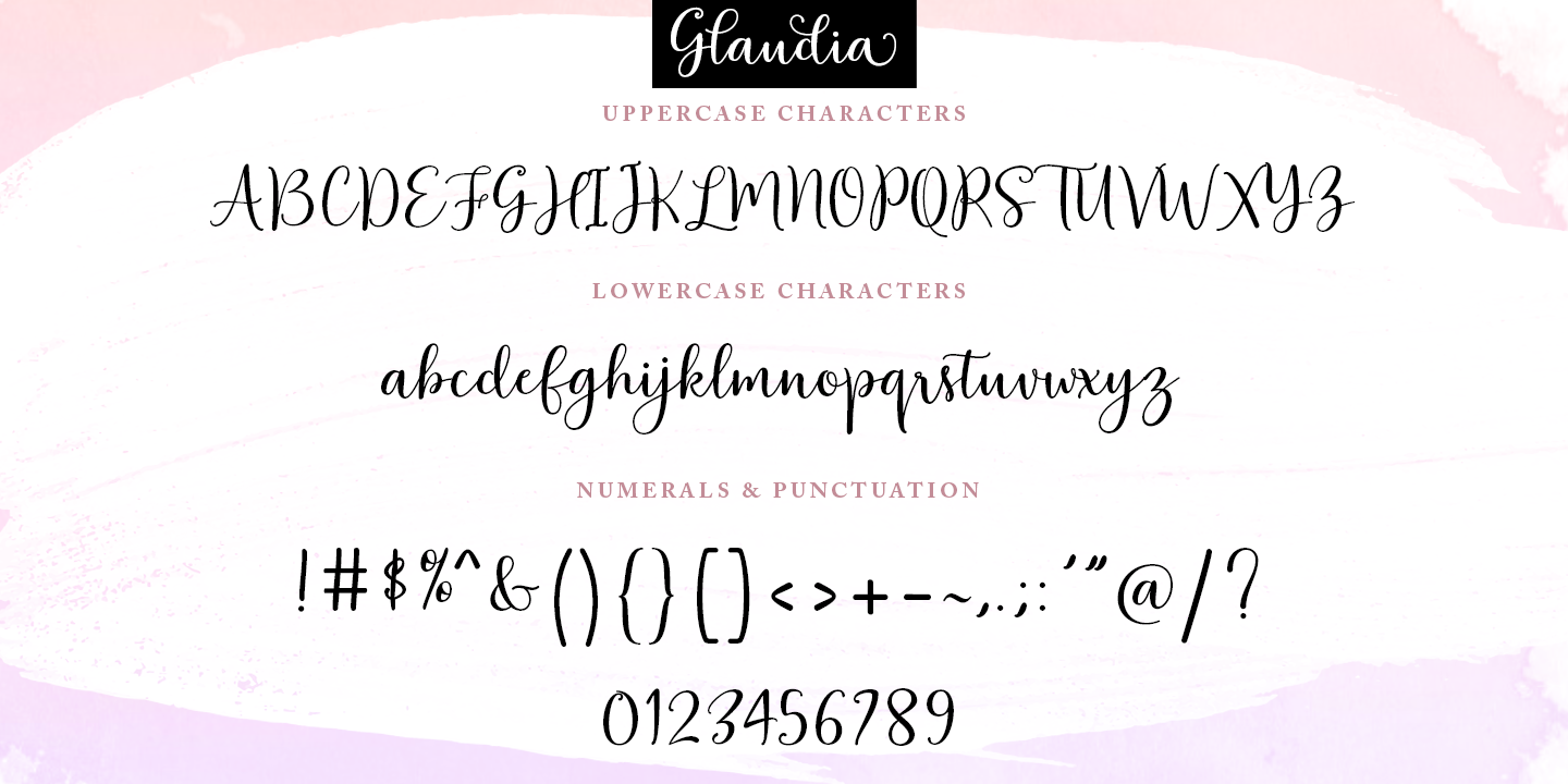 Glaudia Script Font